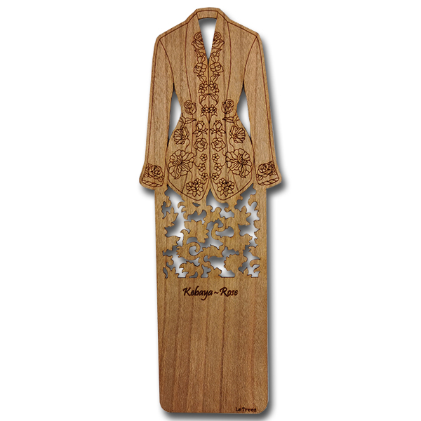 Unique Door Gift Wood Veneer Bookmark | BML5002 Kebaya Rose - Wood ...