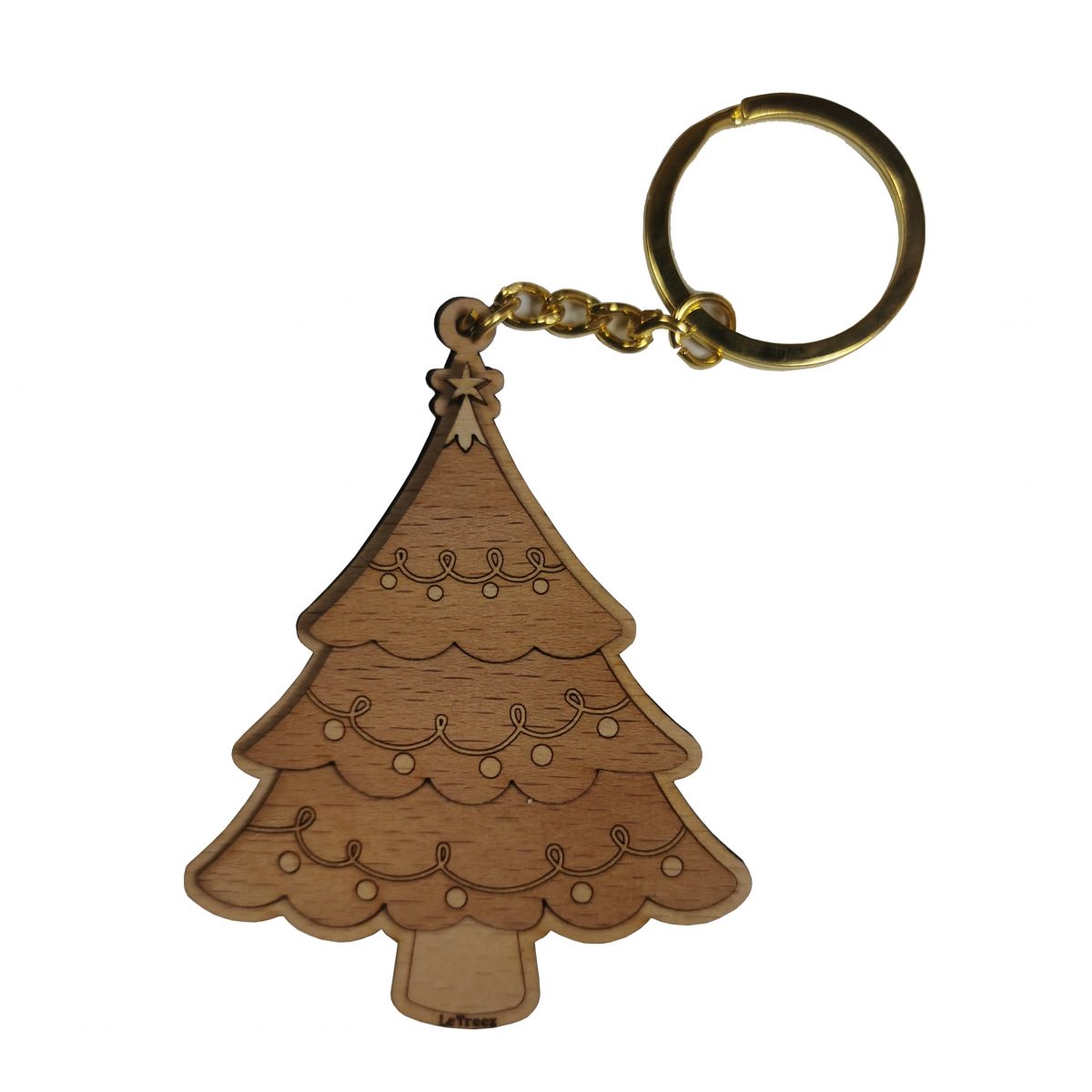 Christmas Gift Wood Veneer Keychain | KYC800 Christmas Tree - Wood ...