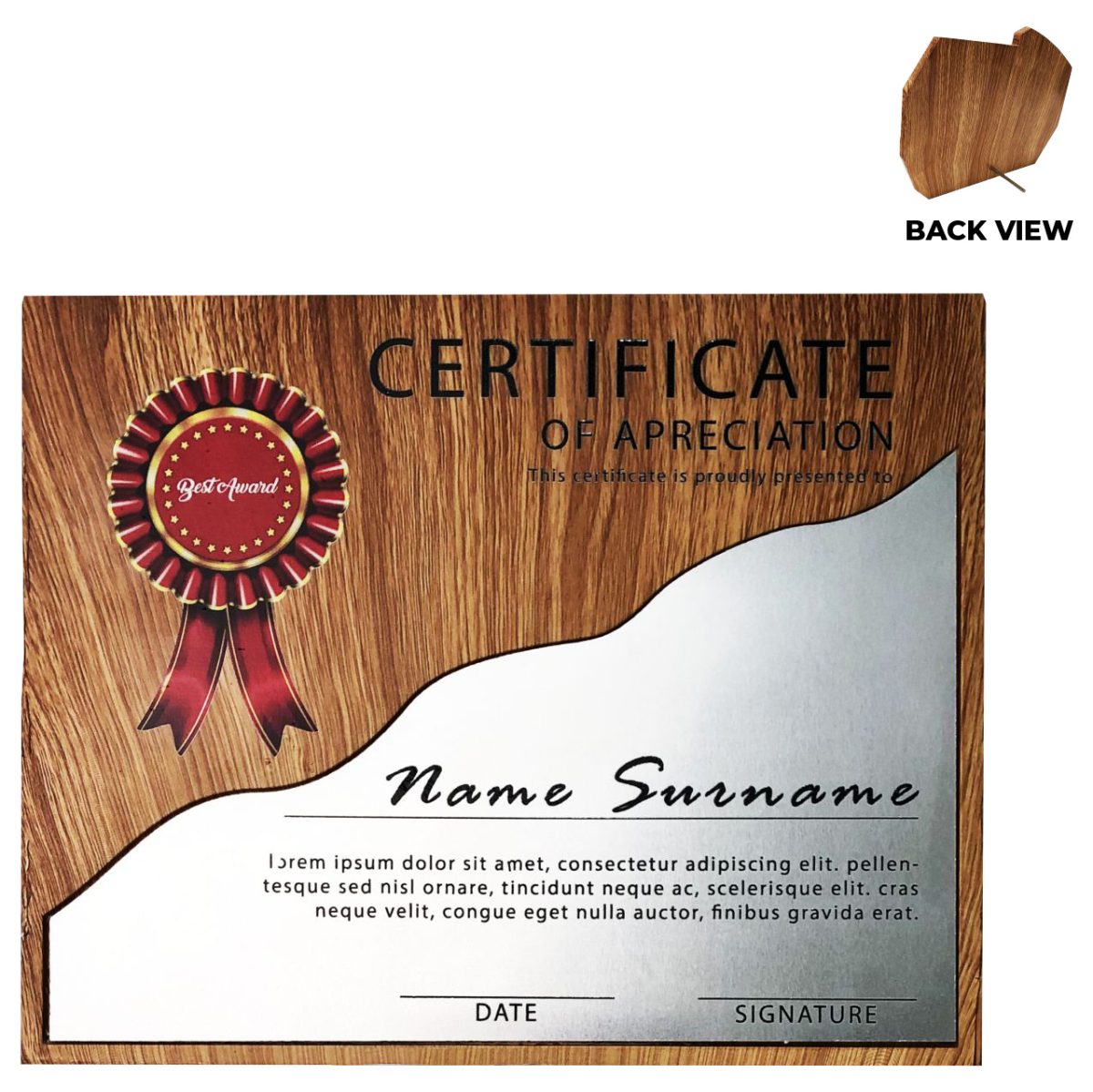 Modern Trophy Awards | WC6233 Wooden Plaque Certificate - Wood ...